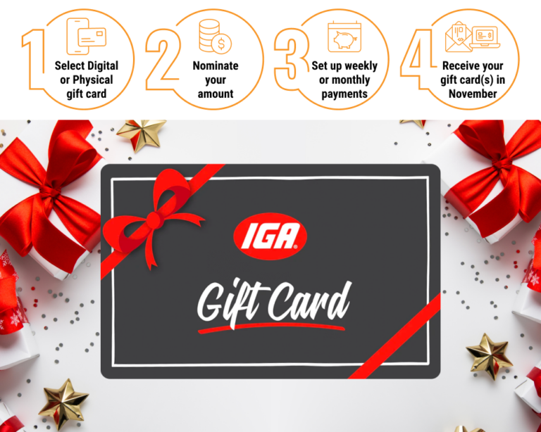 Make Christmas memorable with an IGA gift card subscription!